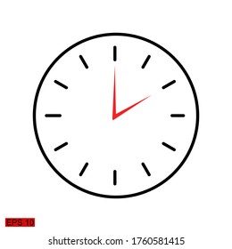 Two Oclock Flat Style Illustration Wall Stock Vector (Royalty Free ...