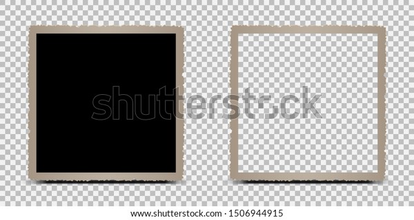 Two Old Empty Photo Frame Shadows: เวกเตอร์สต็อก (ปลอดค่าลิขสิทธิ์ ...