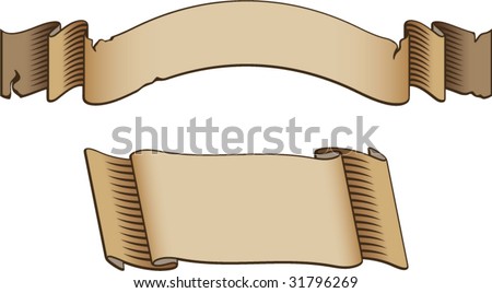 Two Old School Style Banners Ribbons Stock Vector (Royalty Free ...