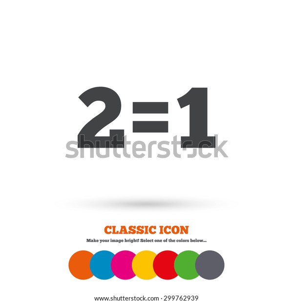Two One Sign Icon Take Two Stock Vector (Royalty Free) 299762939 ...