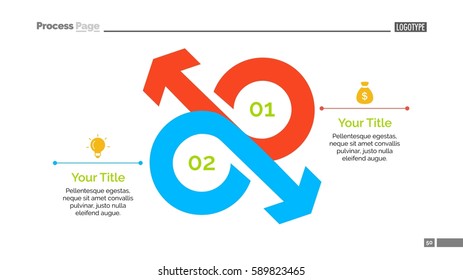 Two Opposing Arrows Slide Template : image vectorielle de stock (libre ...
