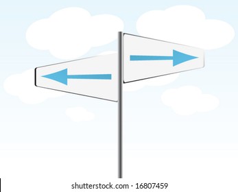 Two Opposite Directions Stock Vector (Royalty Free) 16807459 | Shutterstock