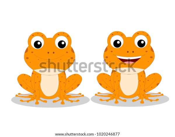 Two Orange Frogs Spots Cartoon Vector Stock Vector (Royalty Free ...
