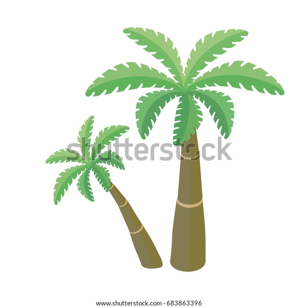 Two Palm Trees Vector Illustration Isolated 库存矢量图（免版税）683863396 ...