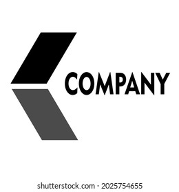 Two Parallelogram Shape Vector Logo Company Stock Vector (Royalty Free ...