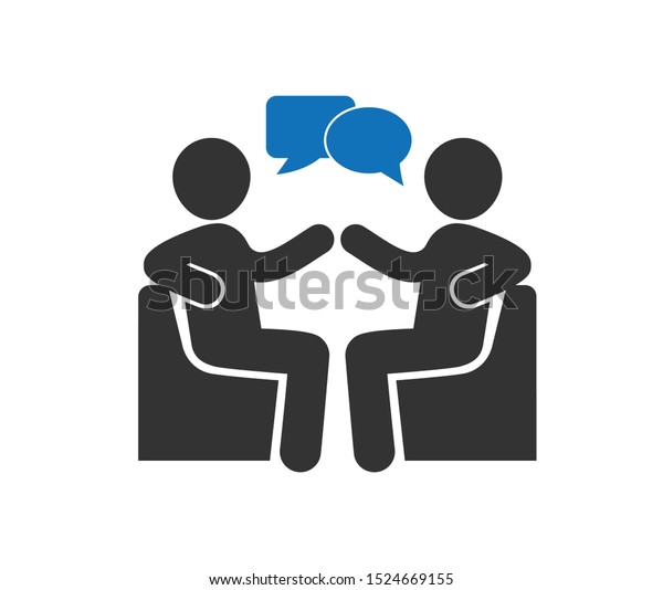 Two People Communication Each Other Set Stock Vector (Royalty Free ...
