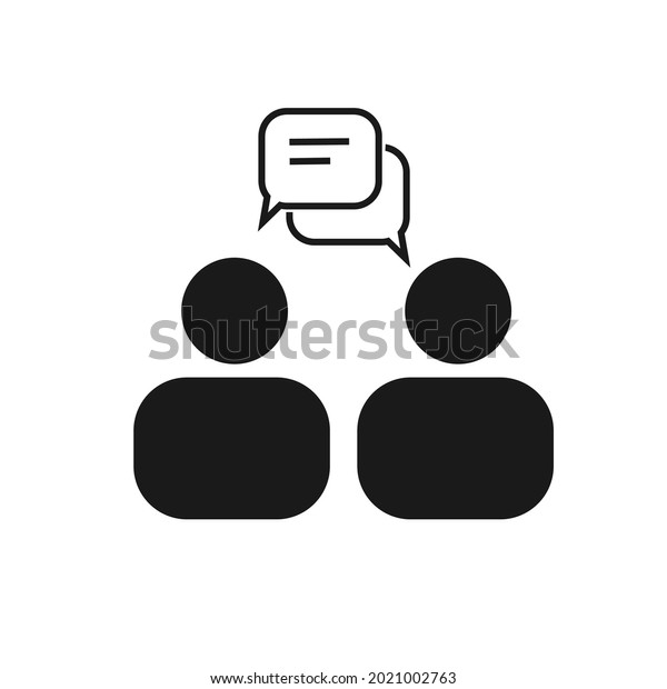Two People Communication Icon Symbol Design Stock Vector (Royalty Free ...
