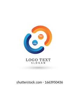 Two People Connection Logo Symbol Icon Stock Vector (Royalty Free ...