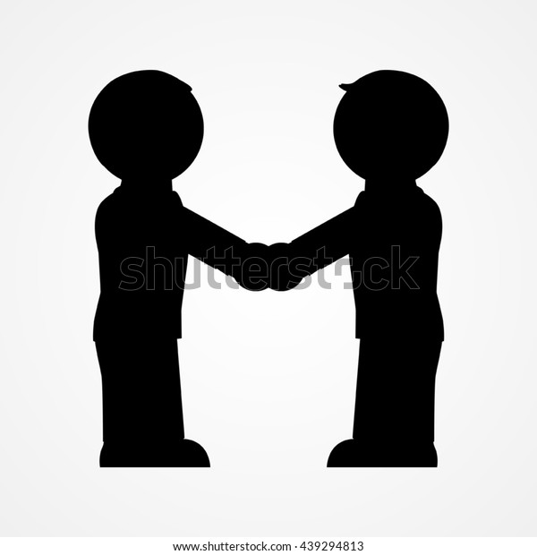 Two People Handshake Icon Stock Vector (Royalty Free) 439294813 ...