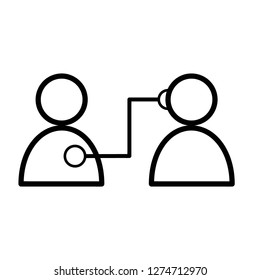 Two People Icon Stock Vector (Royalty Free) 1274712970 | Shutterstock