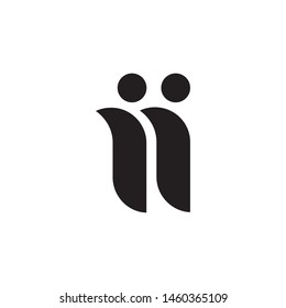 Two People Icon Symbol Vector Stock Vector (Royalty Free) 1460365109 ...