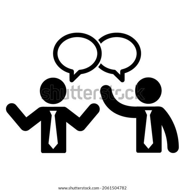 Two People Icon Vector Illustration Logo Stock Vector (Royalty Free ...