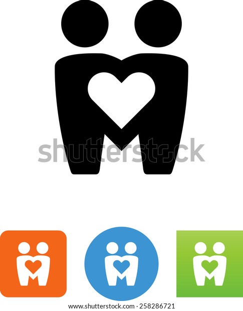 Two People Love Icon Stock Vector (Royalty Free) 258286721 | Shutterstock