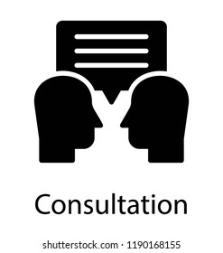 Two People Message Symbol Symbolising Consultation: vector de stock ...