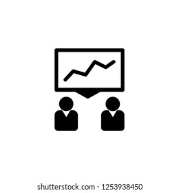 Two People Presenting Graph Data Analytic: vector de stock (libre de ...