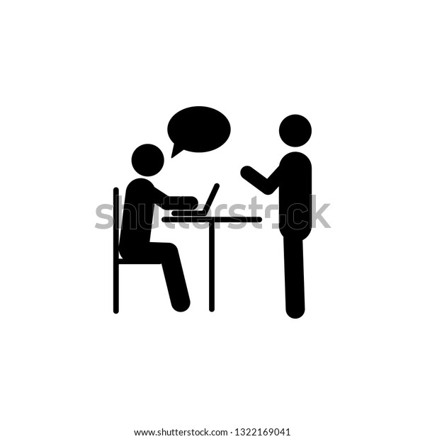 Two People Table Laptop Icon Simple Stock Vector (Royalty Free ...