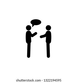 Two People Talking Icon Simple Glyph Stock Vector (Royalty Free ...