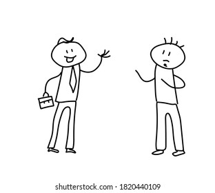 Two People Talking Vector Illustration Stock Vector (Royalty Free ...