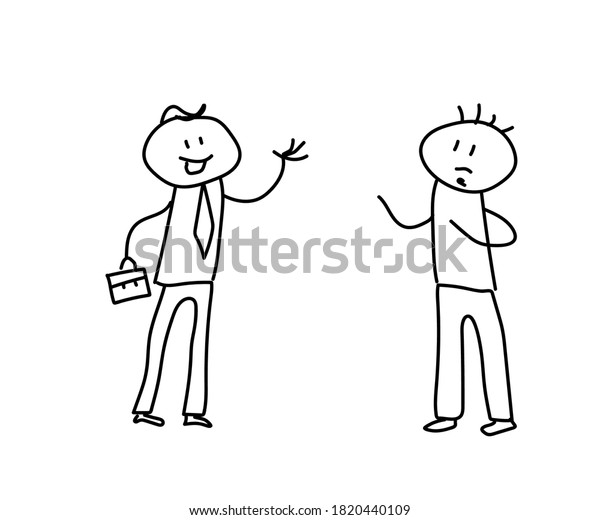 Two People Talking Vector Illustration Stock Vector (Royalty Free ...