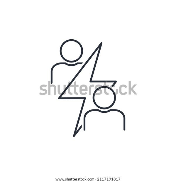 Two People Tension Between Them Disagreement: เวกเตอร์สต็อก (ปลอดค่า ...