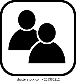 Two People Vector Icon Stock Vector (Royalty Free) 205388212 | Shutterstock
