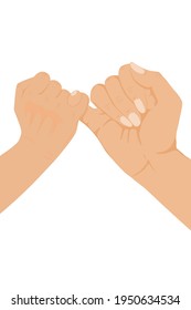 232 Hook each other's little finger Images, Stock Photos & Vectors ...