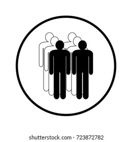 Two Person Line Order Line Two Stock Vector (Royalty Free) 723872782