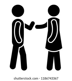Two Persons Discussing One One Face Stock Vector (Royalty Free ...