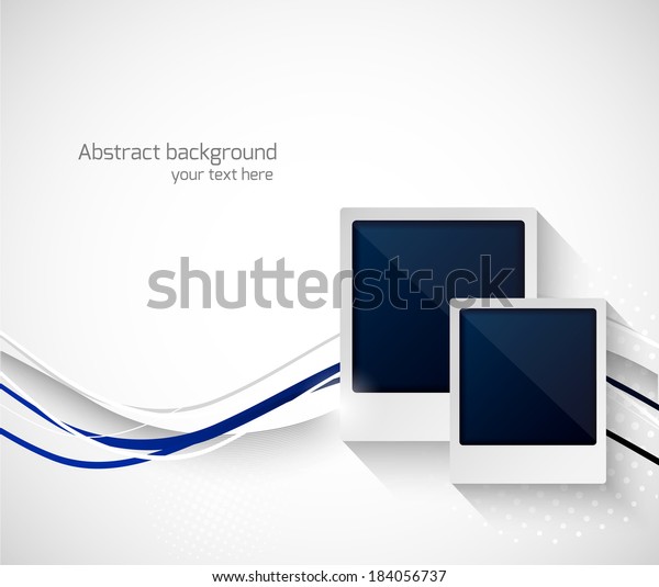 Two Photo Frame On Wavy Background Stock Vector (Royalty Free ...
