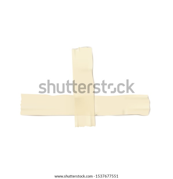 Two Pieces Plaster Adhesive Tape Pasted Stock Vector (Royalty Free ...