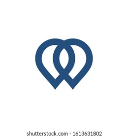 Two Pin Location Logo Design: vector de stock (libre de regalías ...