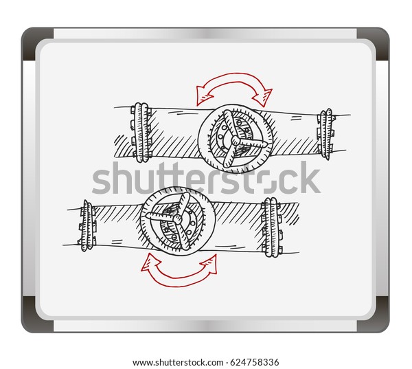 Two Pipes On Flip Chart Background Stock Vector (Royalty Free ...