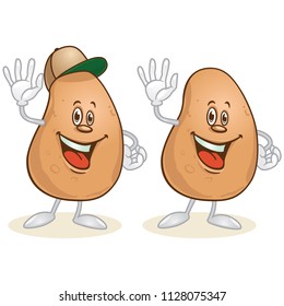 Two Potatoes Character Cartoon Stock Vector (Royalty Free) 1128075347 ...
