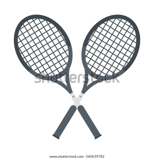 Two Racket Crossed Tennis Graphic Vector: เวกเตอร์สต็อก (ปลอดค่า ...