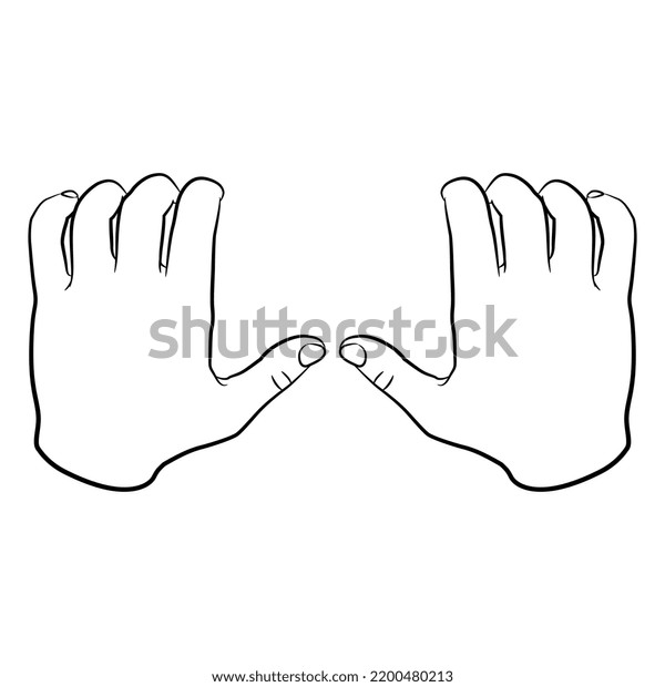 Two Raised Human Hands Bent Fingers Stock Vector (Royalty Free ...