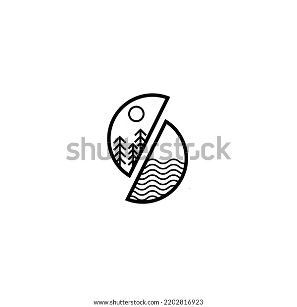 Two Realms Logo Logo That Depicts Stock Vector (Royalty Free ...