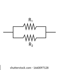 Two Resistors Parallel Vector Illustration Stock Vector (Royalty Free ...