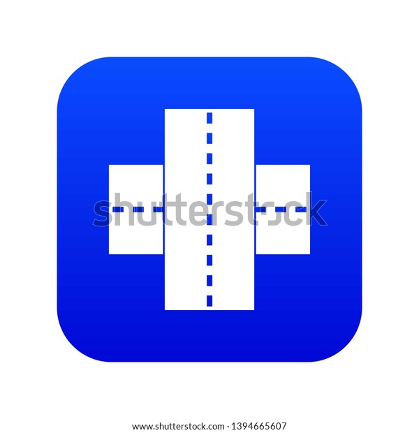 Two Roads Icon Digital Blue Any Stock Vector (Royalty Free) 1394665607 ...