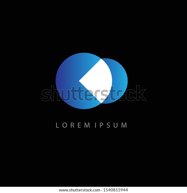 Two Round Blue Logo Design Vector Stock Vector (Royalty Free ...