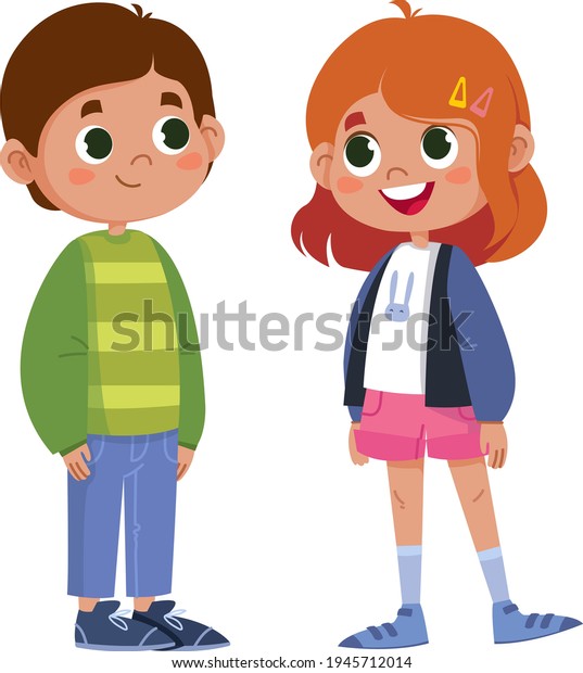 1,480 Two Kids Talking Stock Vectors, Images & Vector Art | Shutterstock