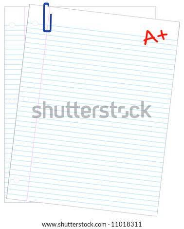 Two Sheets Lined Paper Making Grade Stock Vector (Royalty Free ...