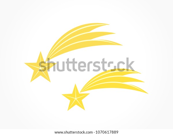 Two Shooting Stars Vector Illustration Stock Vector (Royalty Free ...