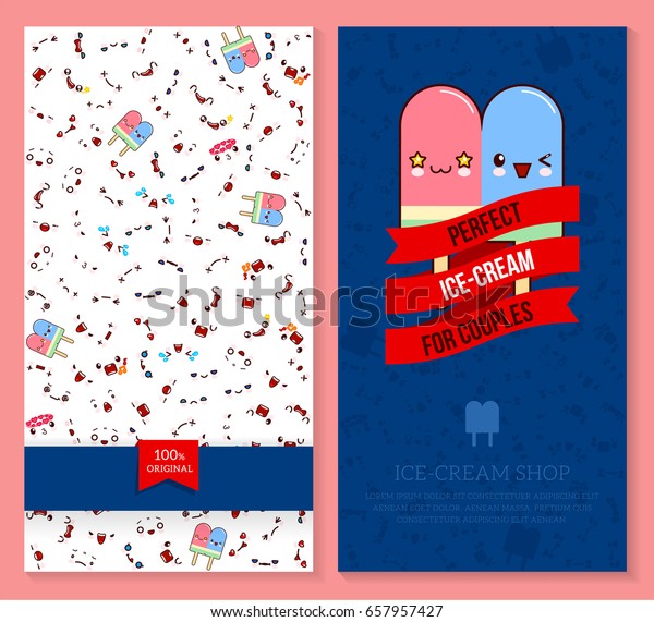 Two Sided Brochure Design Emotion Pattern Stock Vector (Royalty Free ...