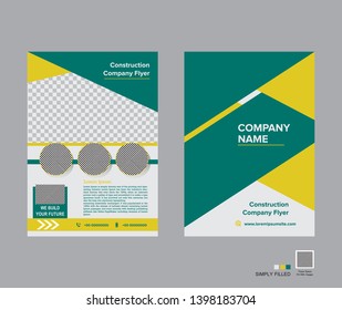 Two Sided Brochure Flyer Template Design Stock Vector (Royalty Free ...