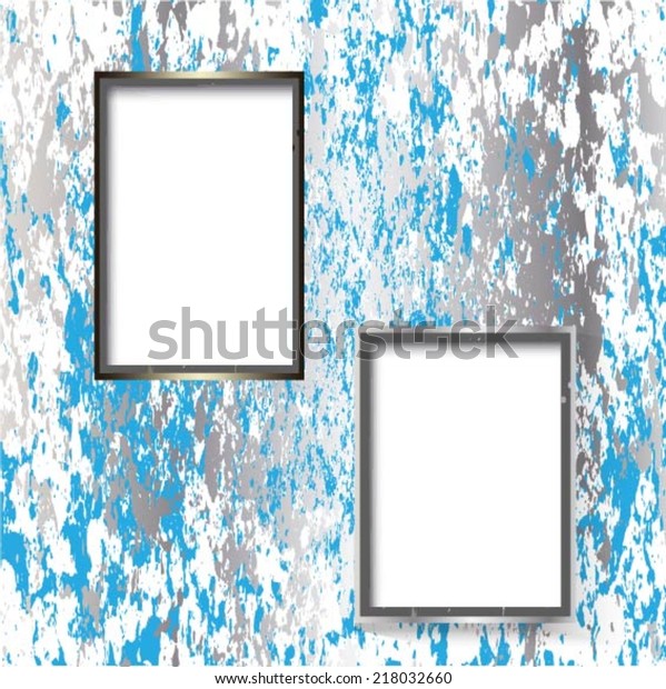 Two Square Frames On Wall Stock Vector (Royalty Free) 218032660 ...