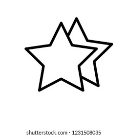 Two Star Outline Icon Stock Vector (Royalty Free) 1231508035 | Shutterstock