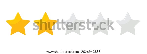 Two Star Rating Vector Review On Stock Vector (Royalty Free) 2026943858 ...