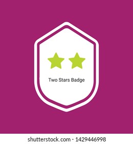 Two Stars Badge Shadow Vector Stock Vector (Royalty Free) 1429446995
