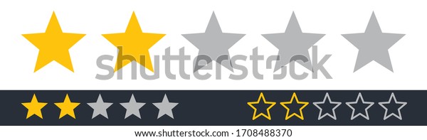 Two Stars Icon Vector Customer Product Stock Vector (Royalty Free ...