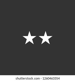 Two Stars Icon Vector Two Stars Stock Vector (Royalty Free) 1260463354 ...